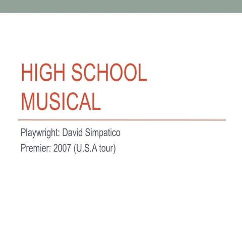 Script high school musical | DOCX