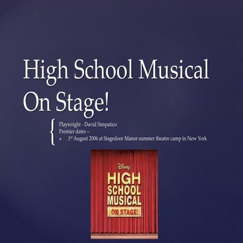 High school musical on stage! | PPTX
