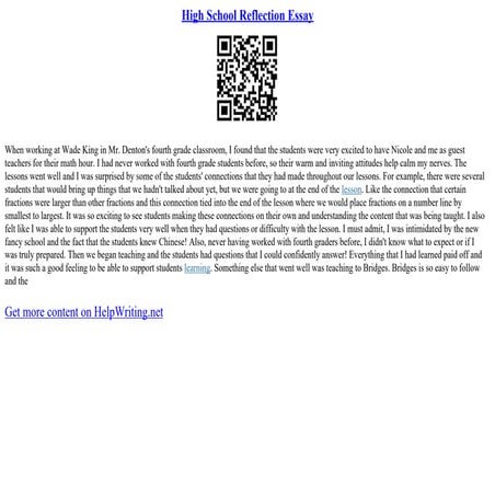 high-school-reflection-essay