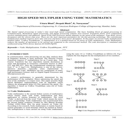 High Speed Multiplier Using Vedic Mathematics Pdf