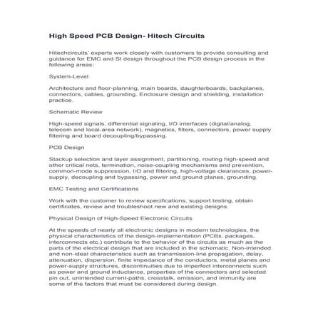 High Speed PCB Design - Hitech Circuits.doc
