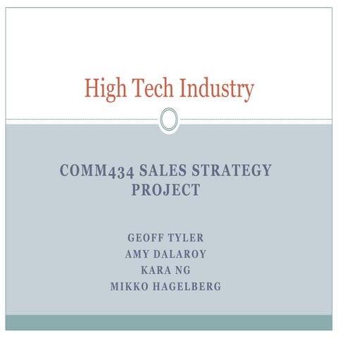 High tech sales | PPTX