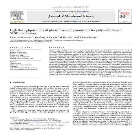 High throughput study of phase inversion parameters for polyimide-based.pdf