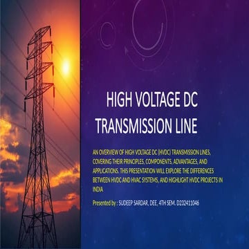 High Voltage DC Transmission Line .pptx