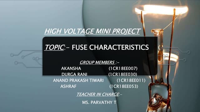 ASHOK AHIR FUSE.pptx its about fuse and its types | PPTX