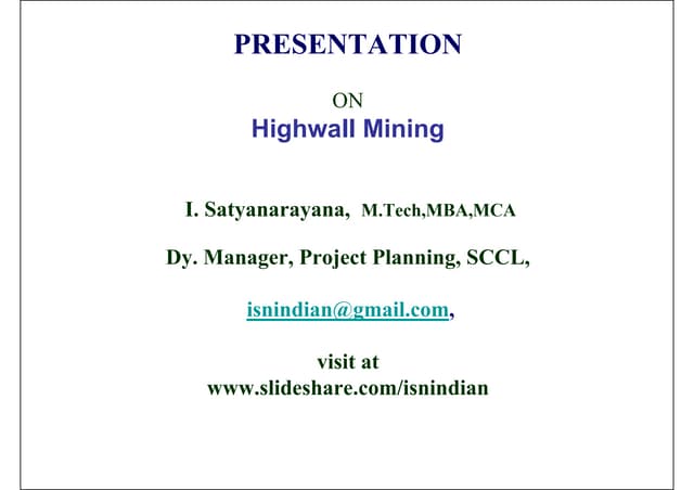 BENCH & ROAD STANDARS IN OPENCAST MINES.pptx