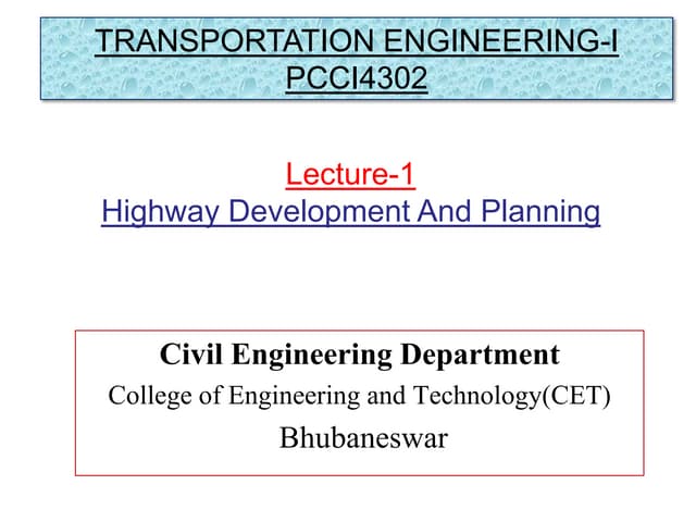 GEOMETRIC DESIGN OF HIGHWAY | PPTX