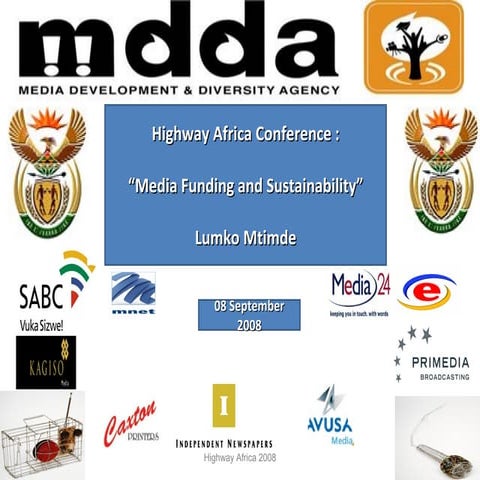 Media Funding & Sustainability-MDDA | PPT