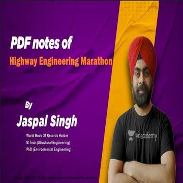 Highway-Chapter-2 highway class note unacademy | PDF