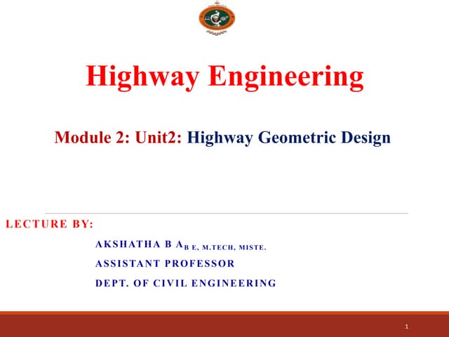 Highway Horizontal Alignment | PPTX