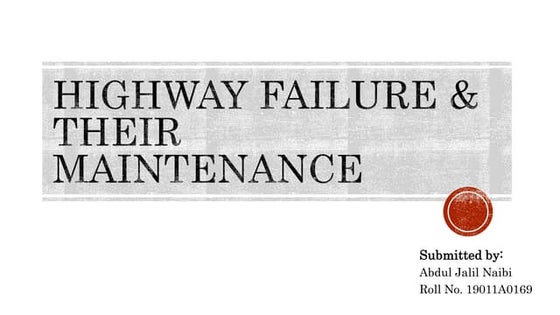 Typical road structure cross section details | PPTX