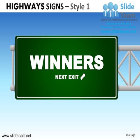 Highway freeway exit signs billboards signs design 1 powerpoint ...