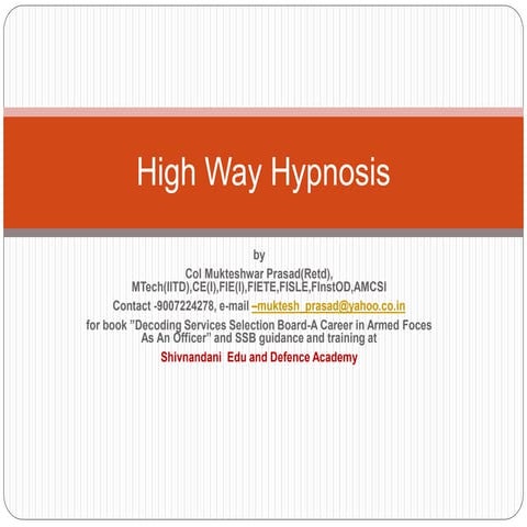 High way hypnosis | PPTX