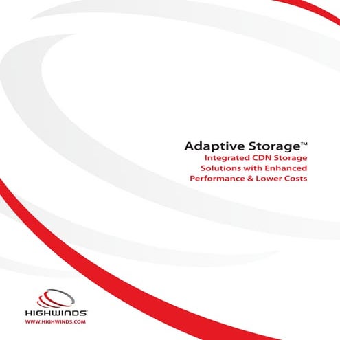 Highwinds Adaptive Storage 111102a | PDF