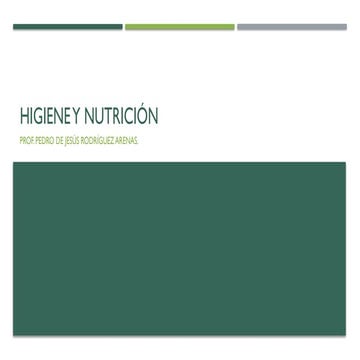 higiene, nutricion y actividad fisica, bachillerato | PPTX