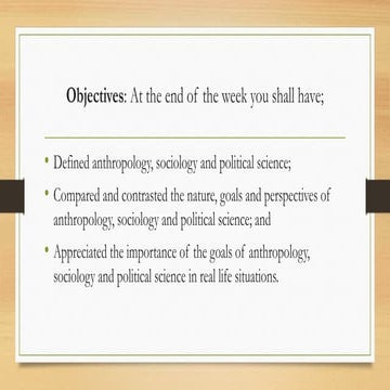 module number 1. anthropology, sociology | PPTX