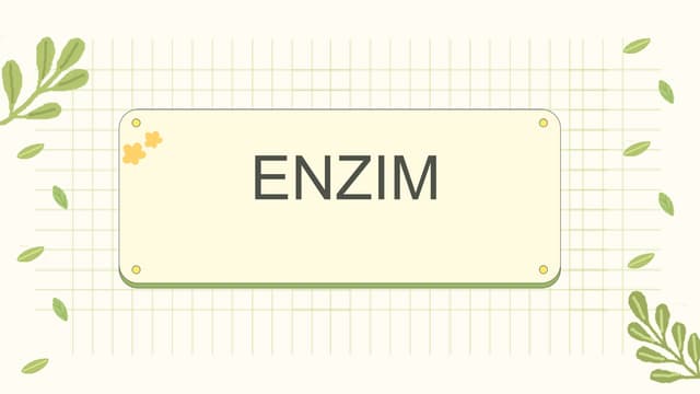 Kinetika enzim | PPTX