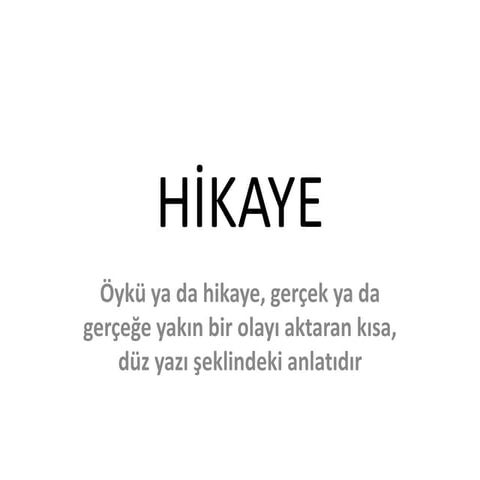 Hi̇kaye | PPTX