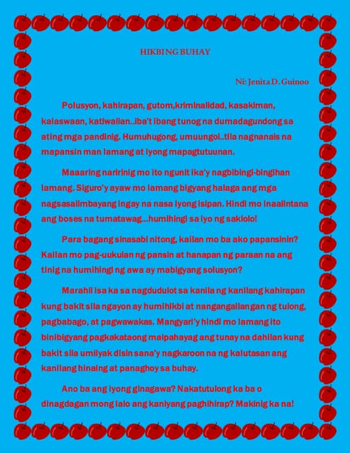 Hikbi ng buhay | PDF Hikbi ng buhay | PDF