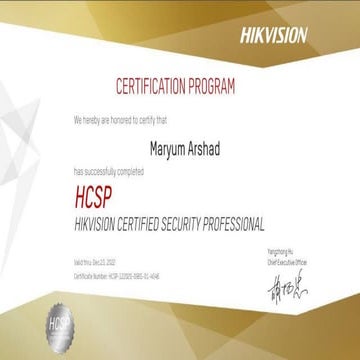 Hikvision certificate | PDF