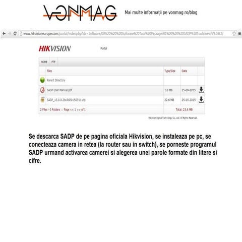 Instalare si configurare pe LAN pentru camera IP Hikvision | PDF