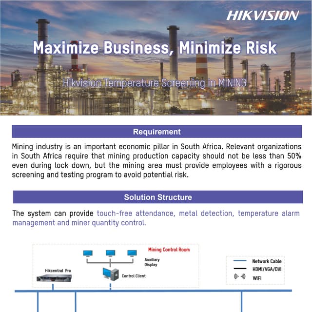Hikvision temperature screening solution in mining | PDF