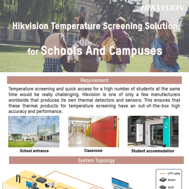 Hikvision temperature screening solution in school & campus | PDF
