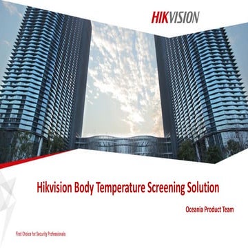 Hikvision thermal body temperature solution- Fever Screening | PDF