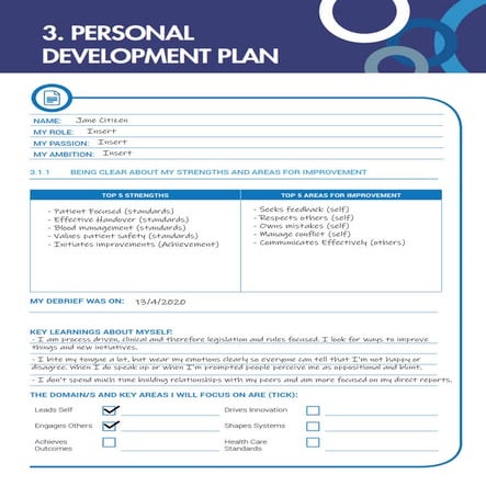 Hilca360 sample personal development plan | PDF