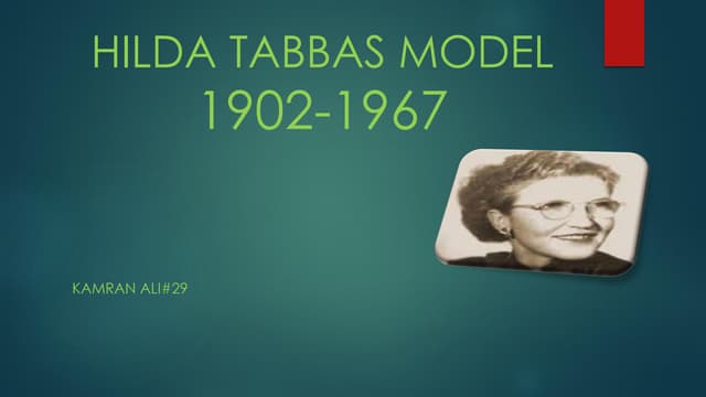 Taba model of curriculum development | PPTX