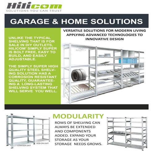 Hilicom home & garage storage solutions | PDF