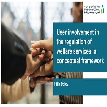 User Involvement in the Regulation of Welfare Services: A Conceptual ...