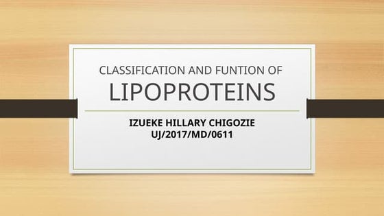 Lipoprotein | PPTX