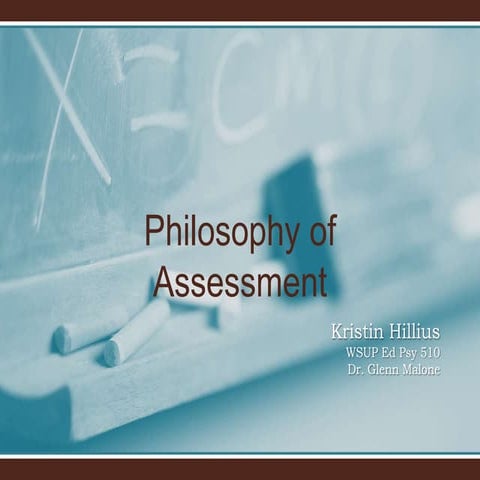 Chamberlain philosophy of assessment | PPTX