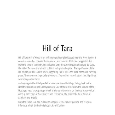 Hill of tara | PPT