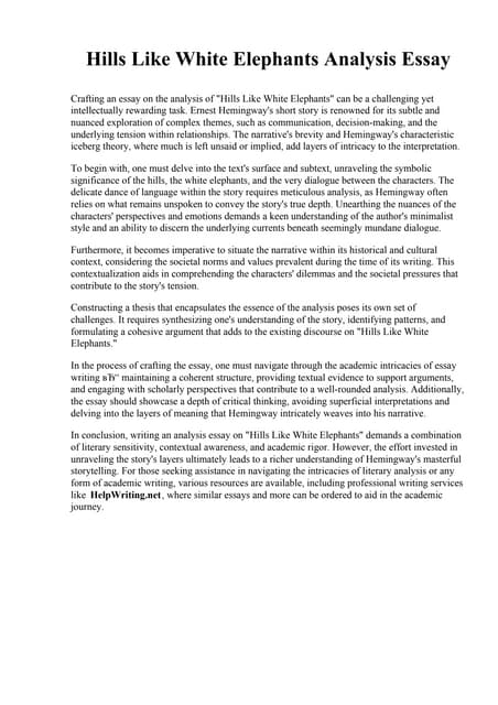 Hills Like White Elephants Essays.pdf
