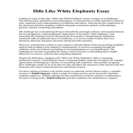 Hills Like White Elephants Essay.pdf