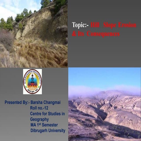 Hill slope erosion | PPTX