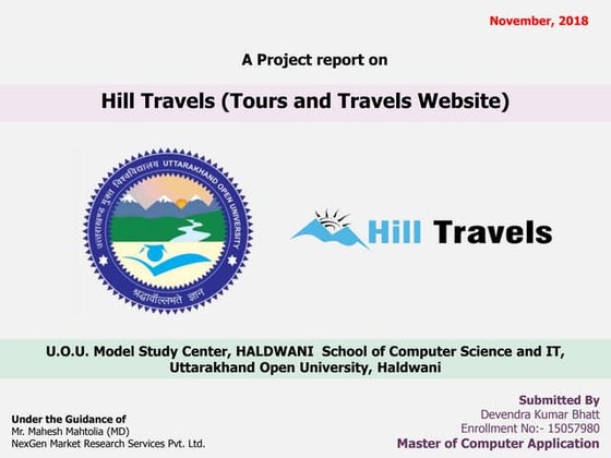 Tourism and travelling management System | PPT