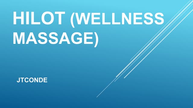 Intro Wellness Massage | PPTX