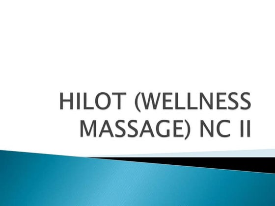 Hilot wellness massage JHS | PPTX