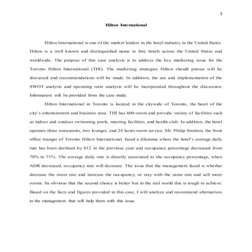 Hilton international | PDF