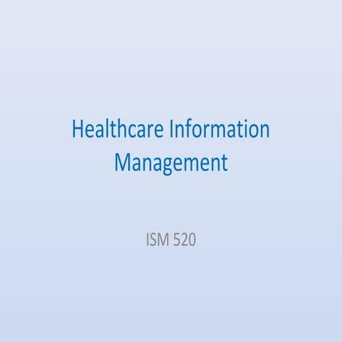 Healthcare Information Management | PPT