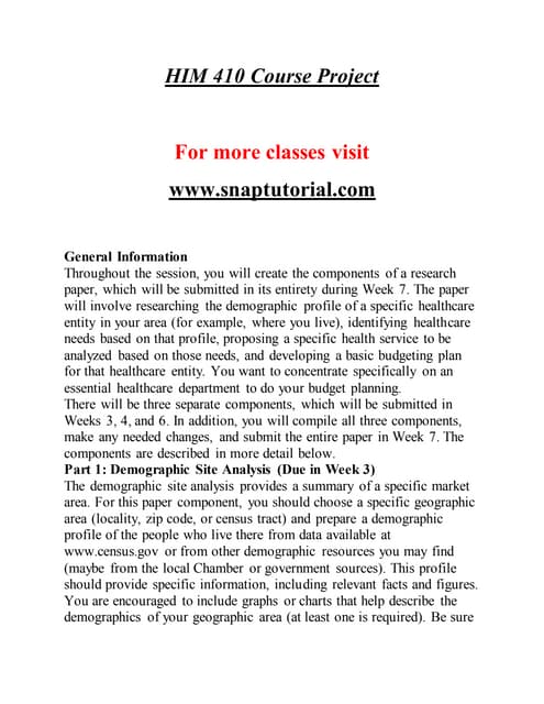 HIM 410 help Successful Learning/Snaptutorial | PDF