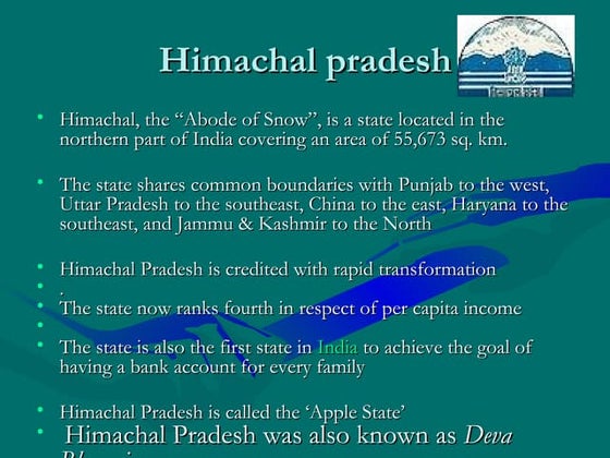Himachal Pradesh, an Indian State | PPT | Asia Travel | Travel Locations