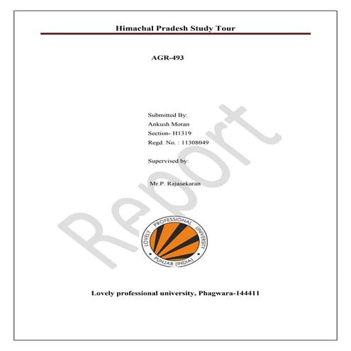 Himachal pradesh study tour | PDF