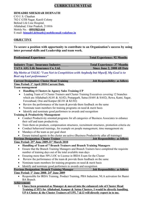 Prem CV June 16 | PDF