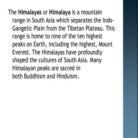 Himalayas pdf | PPT
