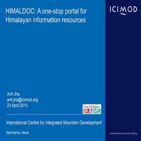 HIMALDOC: A one-stop portal for Himalayan information resources | PPT