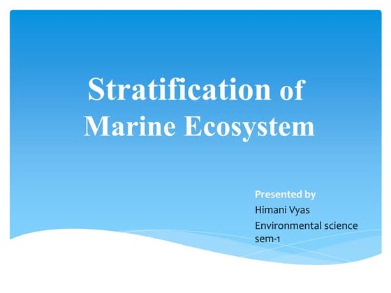 zonations of sea and ecological classification of marine biota | PPTX ...